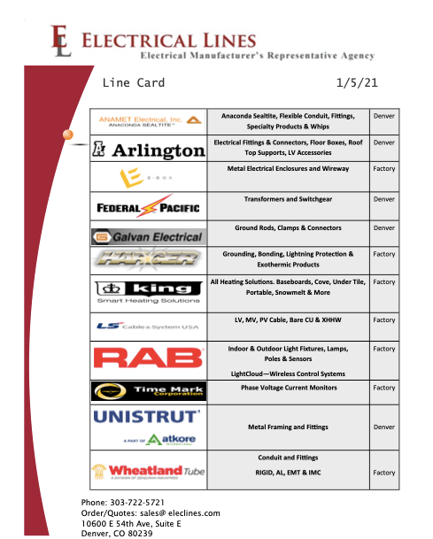 What's New - Electrical Lines, LLC